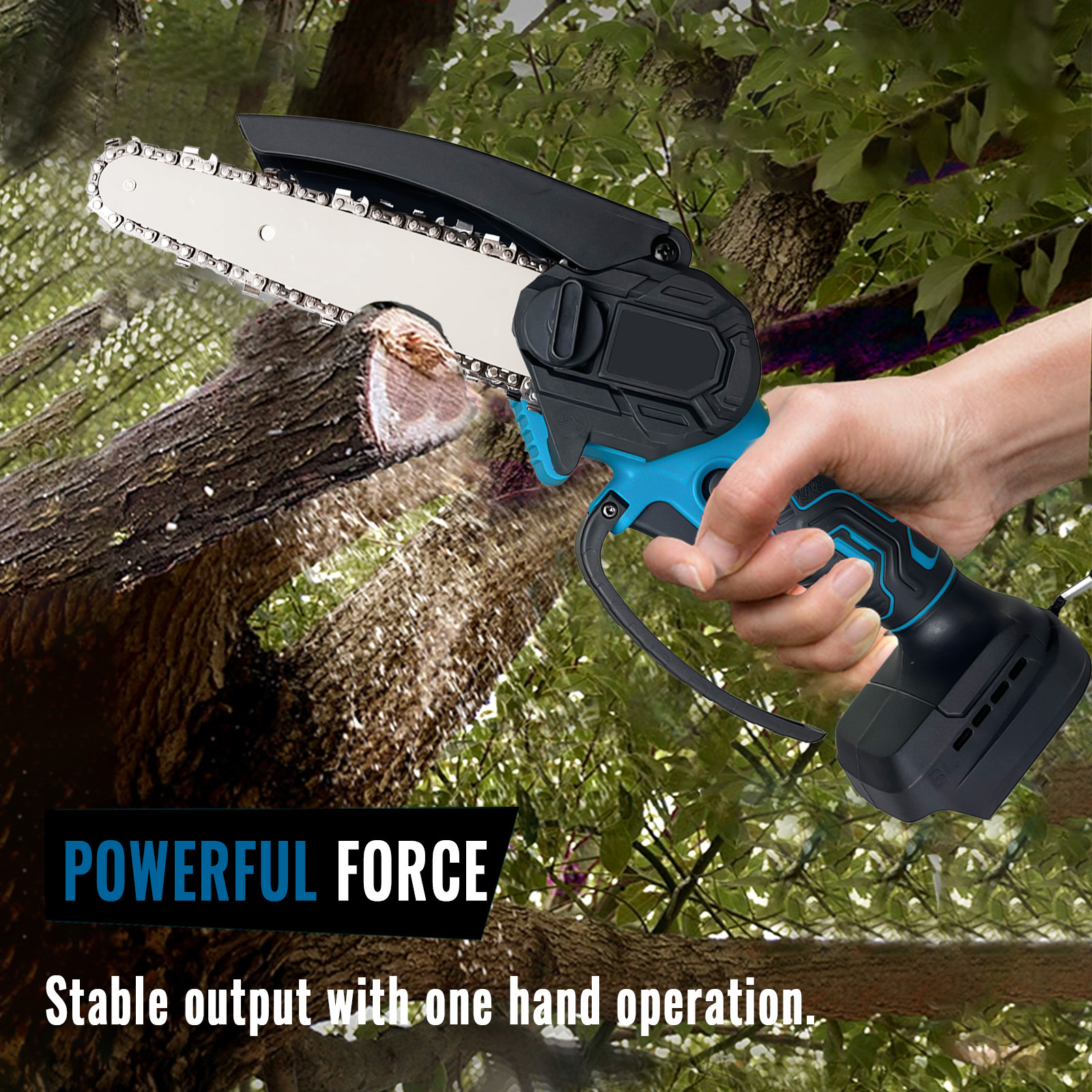 Portable Electric Chainsaw, 6" Cordless Mini Chainsaw, Electric Chain ...