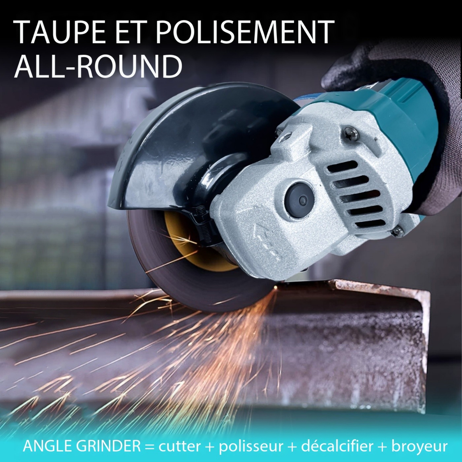Meuleuse d'angle sans fil, compatible avec Makita, sans balais, disque ...
