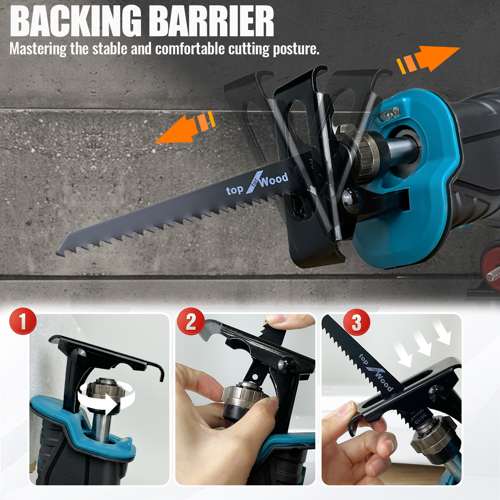 Reciprocating saws,Cordless Sabre Saw,4 Piece Saw Blade Variable Speed ...