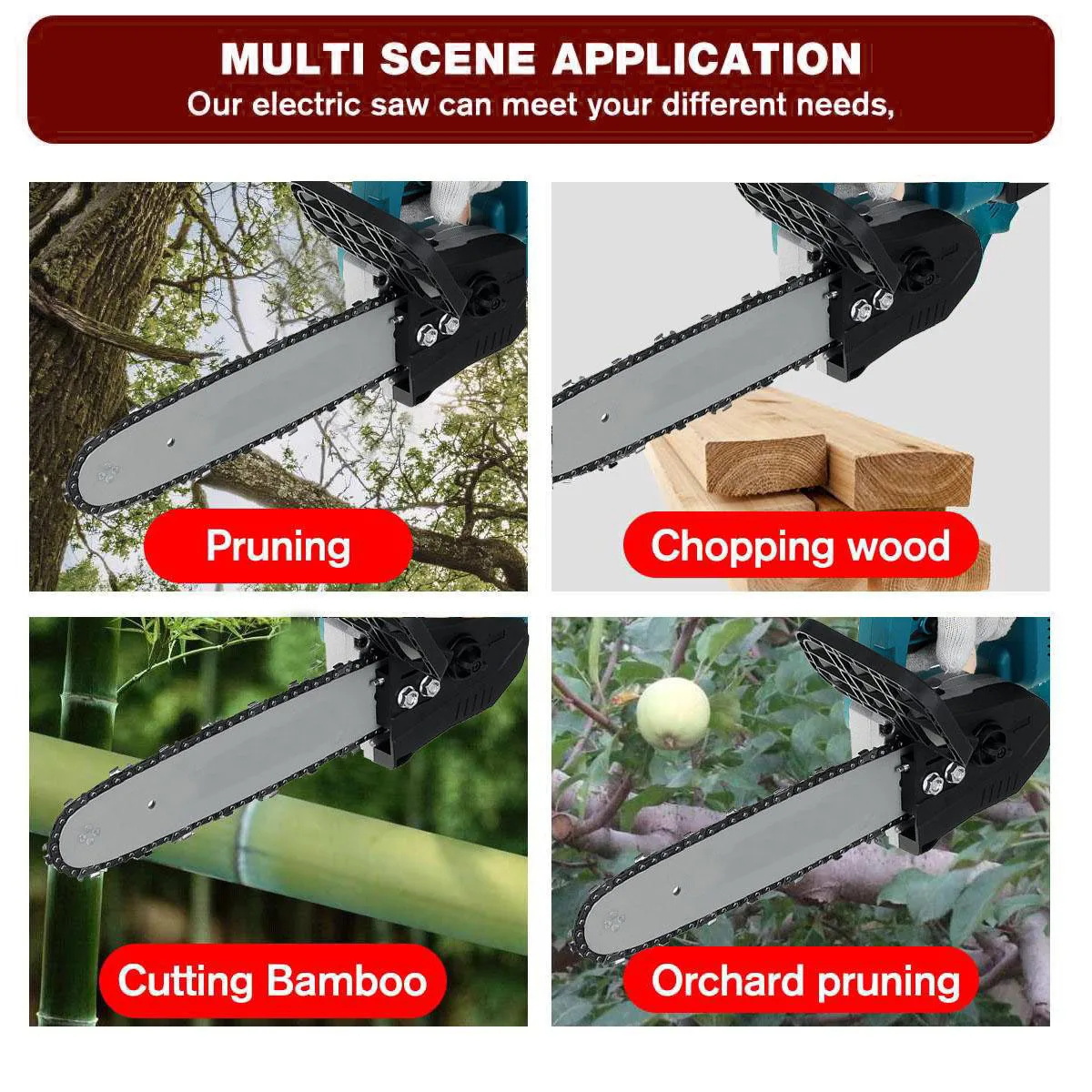 Cordless chainsaws, 12 Inch Cordless Electric Chainsaw, Automatic Oiler ...