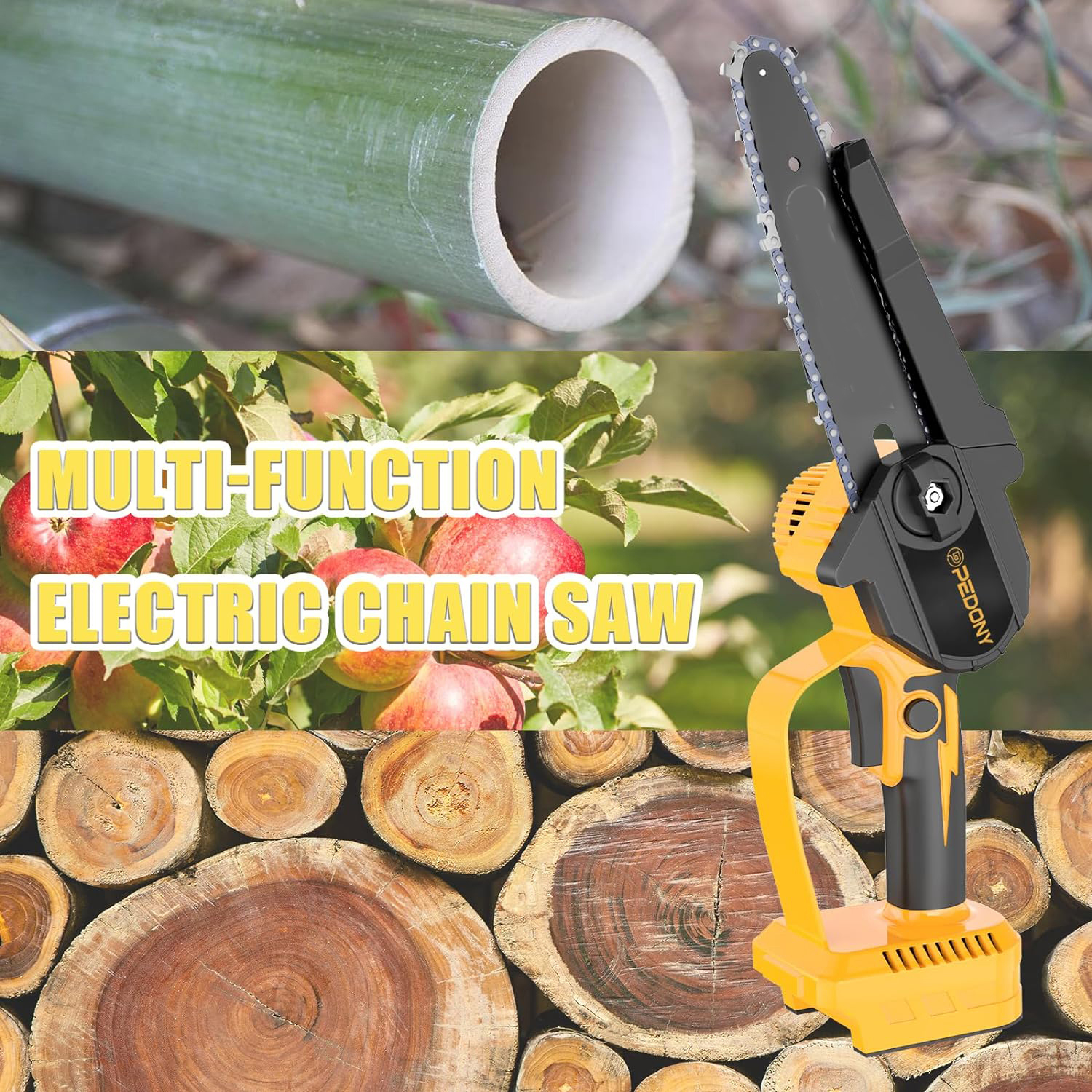 Cordless chainsaws, 21V 6" Electric Mini Chainsaw ,Cordless Power Chain ...