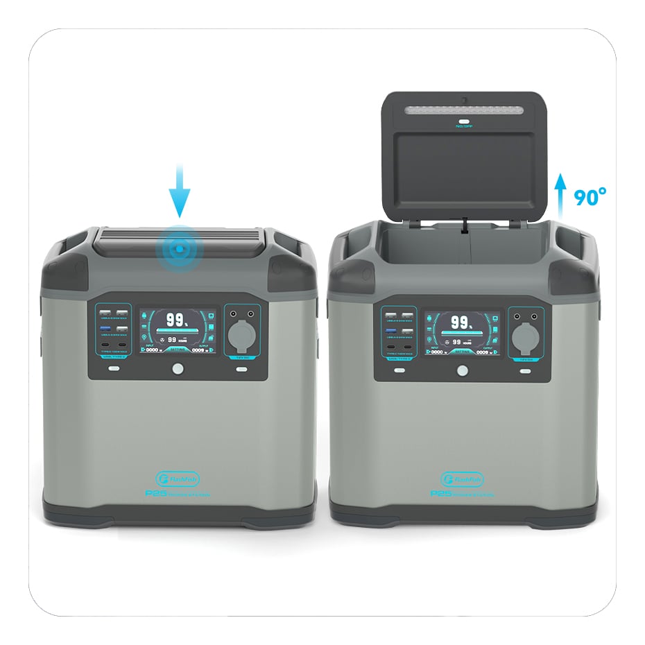 FlashFish Power Station 2000W/1573Wh P25 Tragbare Stromzeuger Lithium-ion Batterie ...