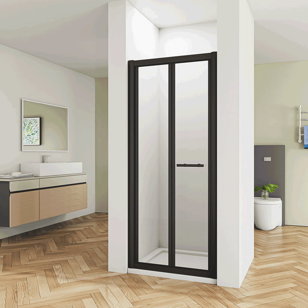 Biubiubath 700x1850mm Bathroom Bi Fold Shower Door Easyclean Glass Screen