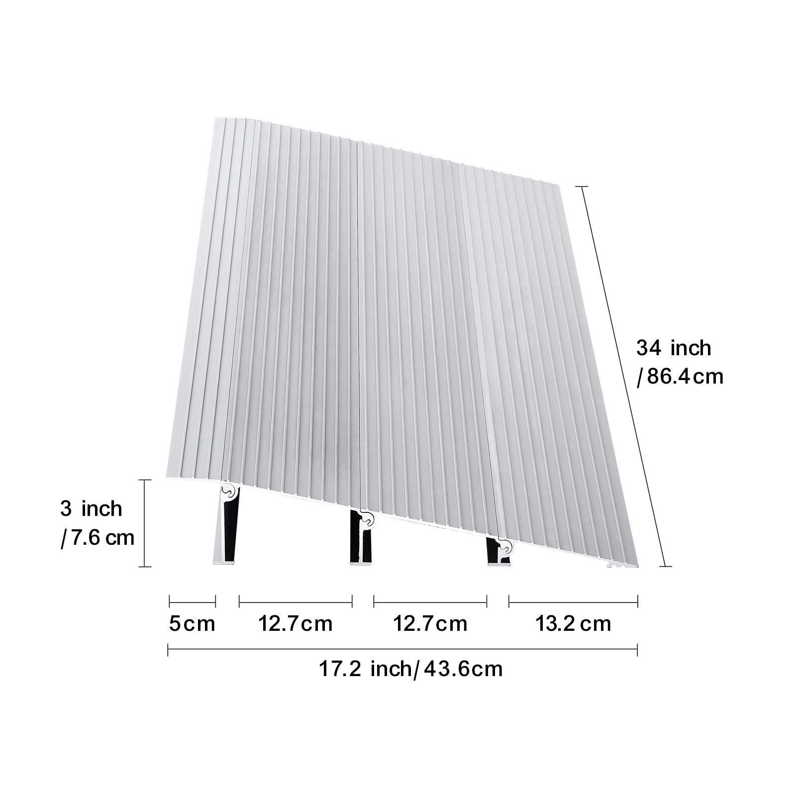 VEVOR Door Threshold Ramp, 3" Rise, 800 lbs Load Capacity, Door Ramp ...