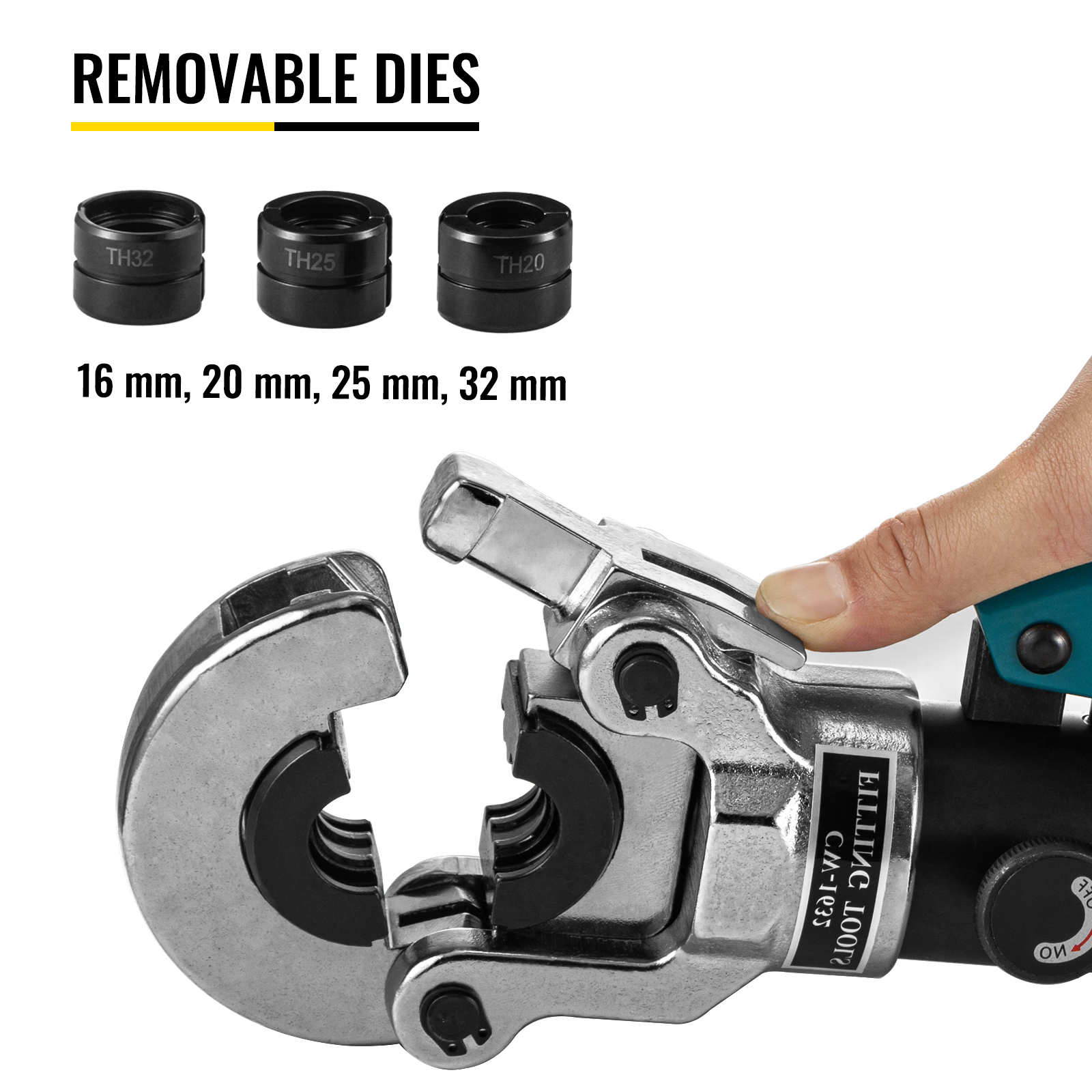 VEVOR Pinza a Crimpare per Tubi da 16, 20, 25, 32 mm, Forza di ...