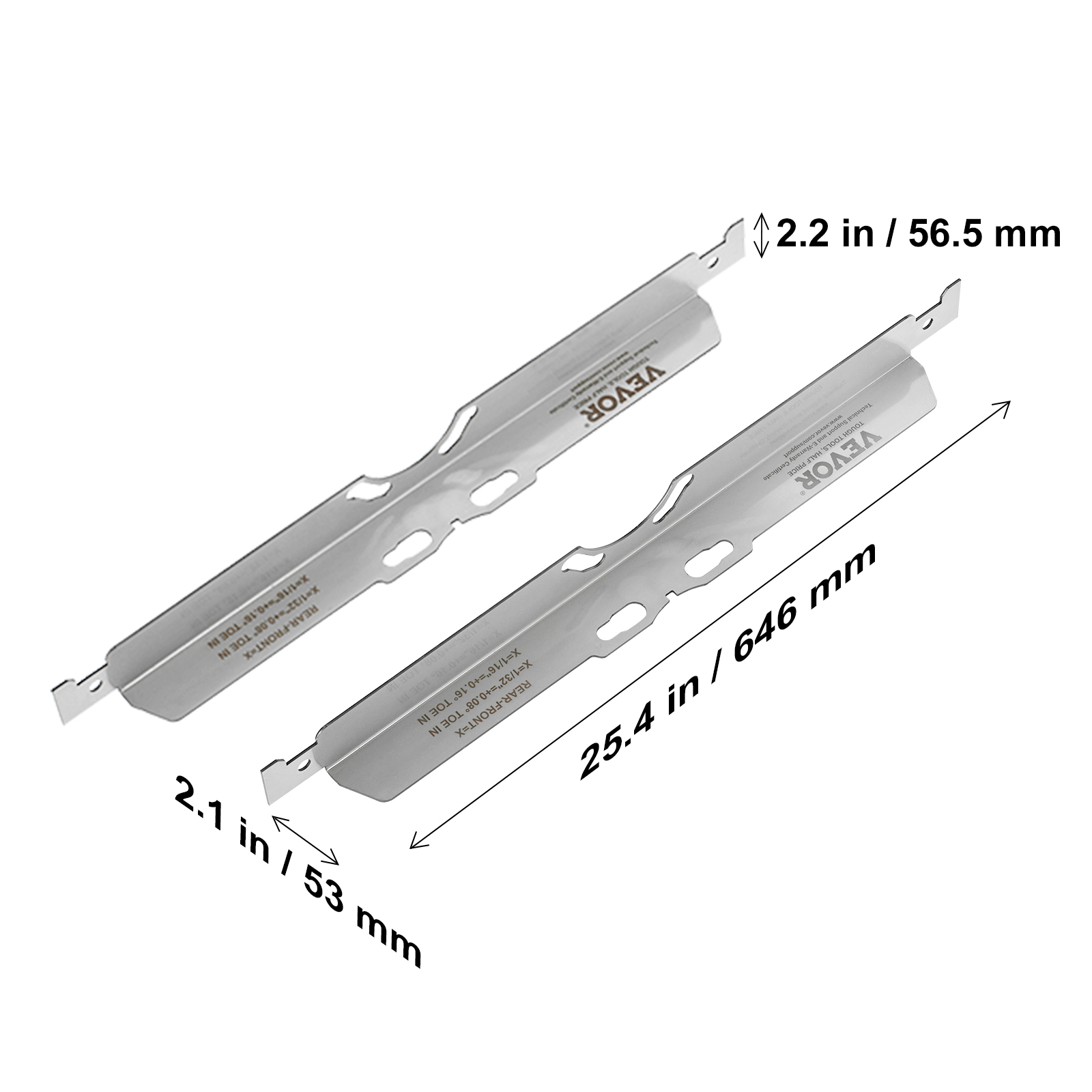 VEVOR Wheel Alignment Tool, 2-Pack Toe Alignment Toe Plates, Stainless ...