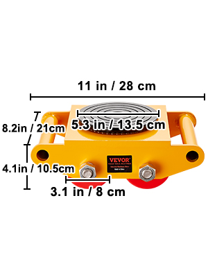 VEVOR Machinery Skate Dolly, 13,200 LBS/6T Industrial Machinery Mover ...