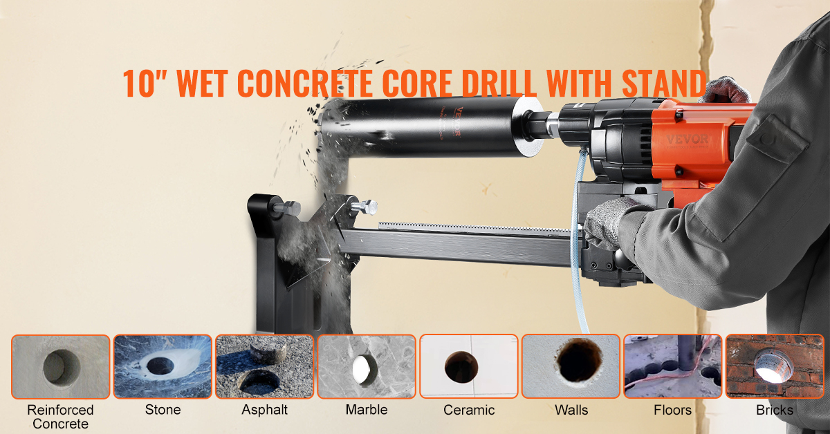 Mophorn Foreuse à béton 3200 W, perceuse à diamant, 750 tr/min ...