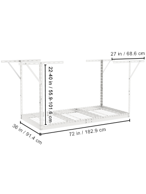 VEVOR Overhead Garage Storage Rack, 36x72 inch Garage Ceiling Storage ...