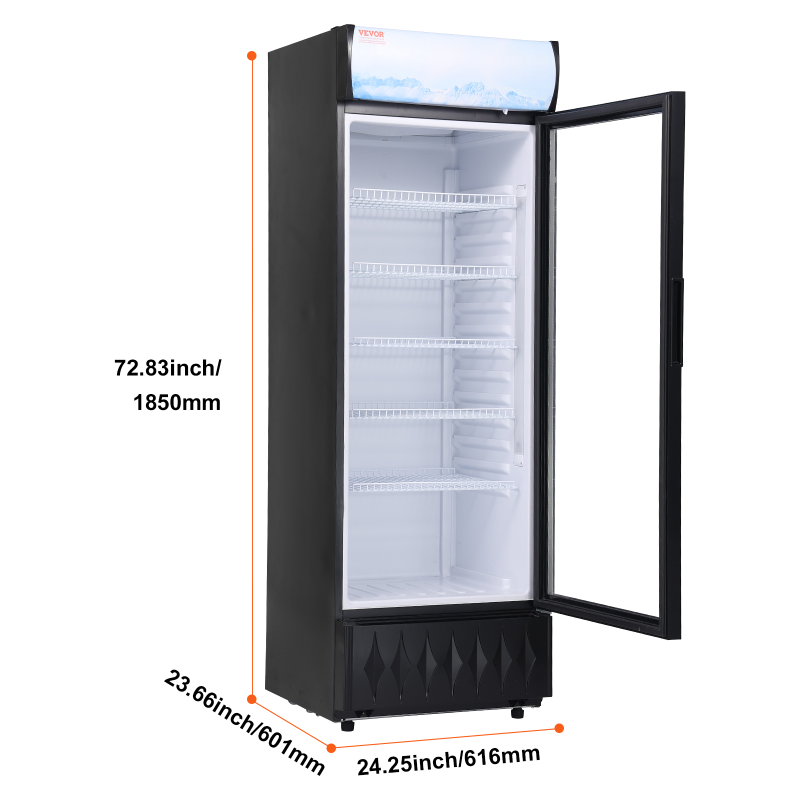 VEVOR Refrigerateur a Boissons Commercial 345 L Frigo Vitrine ...