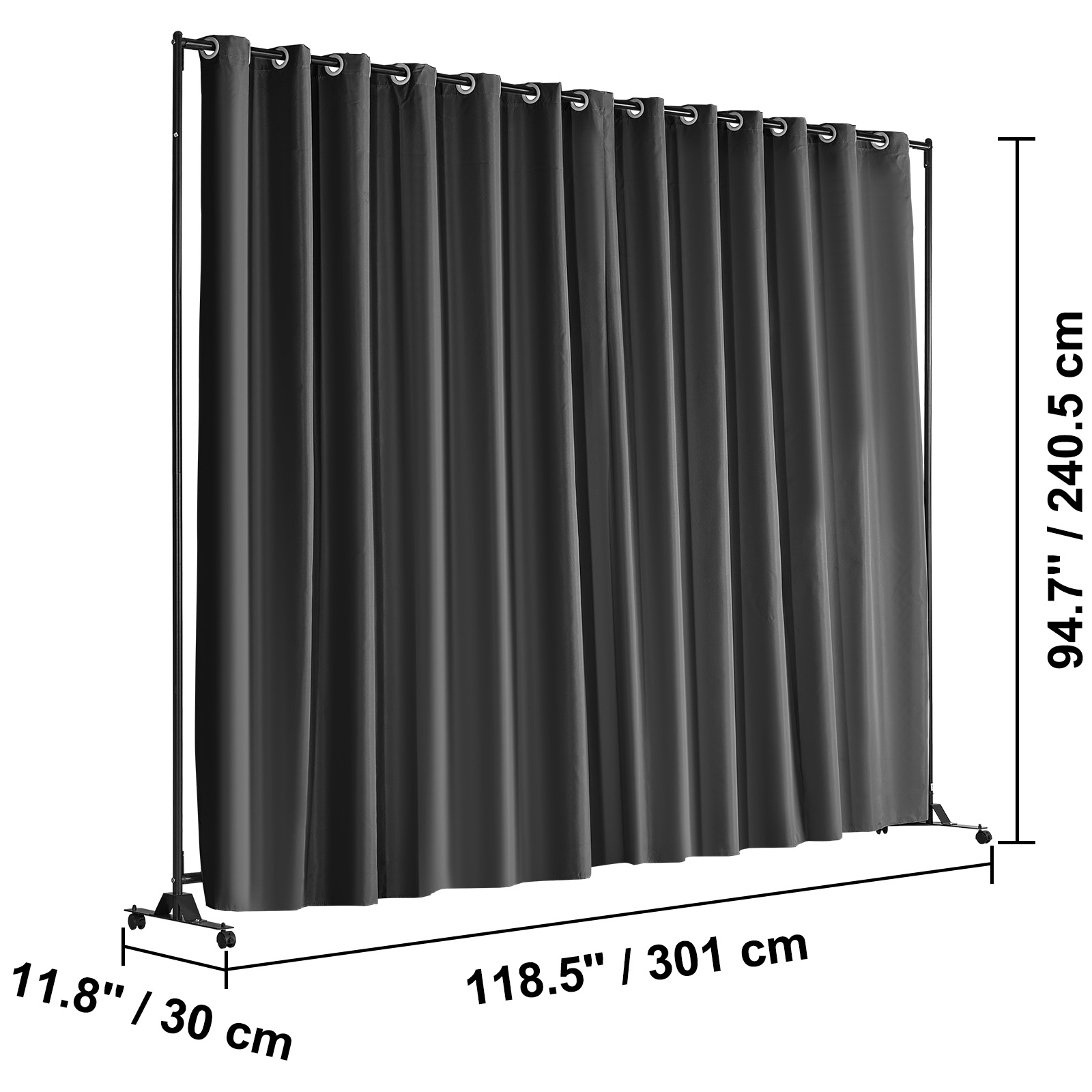 VEVOR Room Divider, 8 ft x 10 ft Portable Panel Room Divider with ...