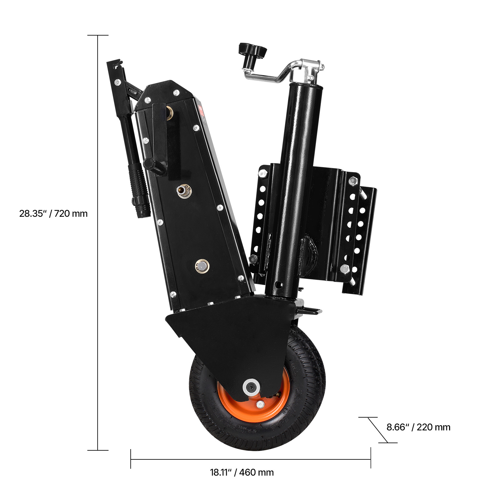 VEVOR Chariot de Remorque, Capacite Charge de Languette 227 kg, Hauteur ...