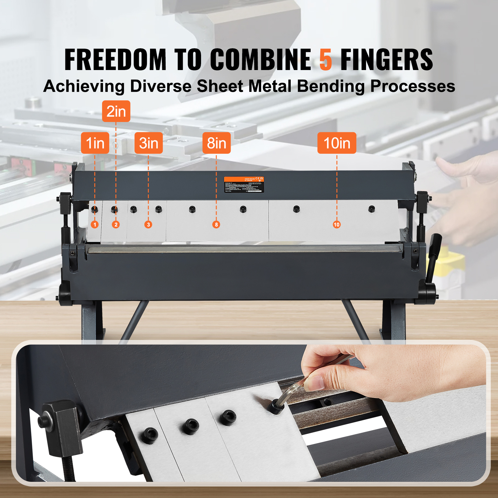 Mophorn Box and Pan Bender, 24-Inch, 0-130 Degree Sheet Metal Bender ...