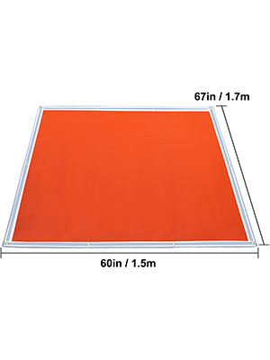 VEVOR Square Fire Pit Mat, 67" x 60" Fire Pit Mat for Deck, 1022 °f ...