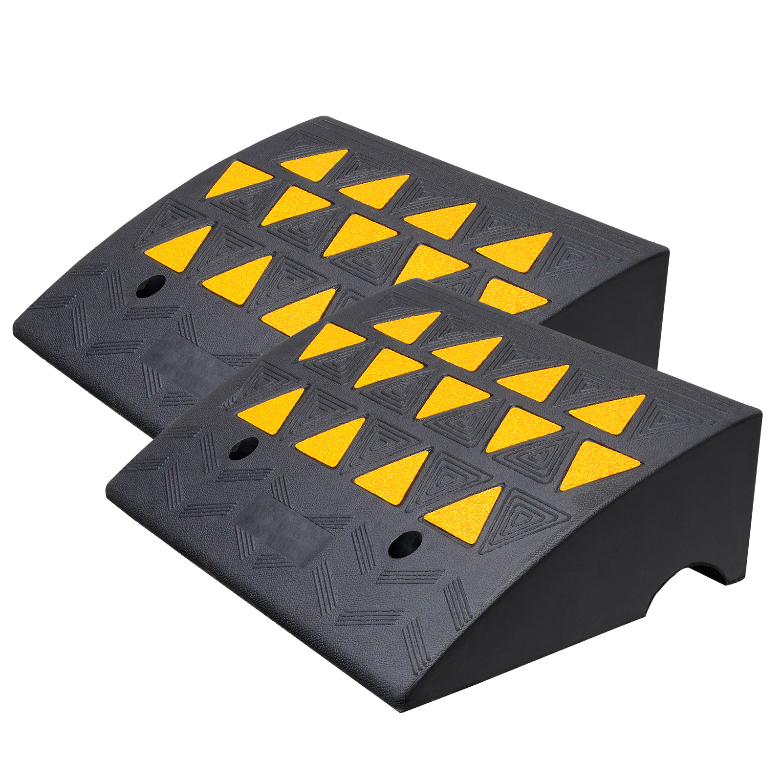 Mophorn Rubber Curb Ramp 2 Pack, 6" Rise Height Heavy-Duty 33069 lbs/15 ...