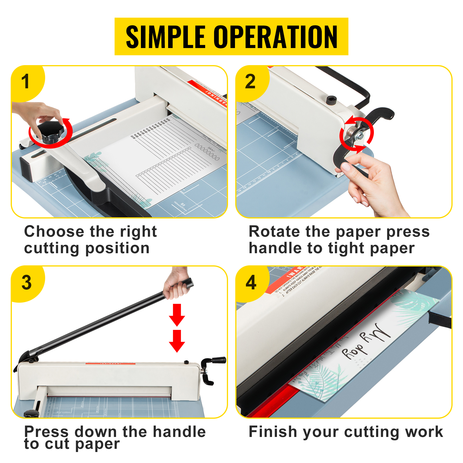 VEVOR Industrial Paper Cutter A3 Heavy Duty Paper Cutter 17 Inch Paper ...