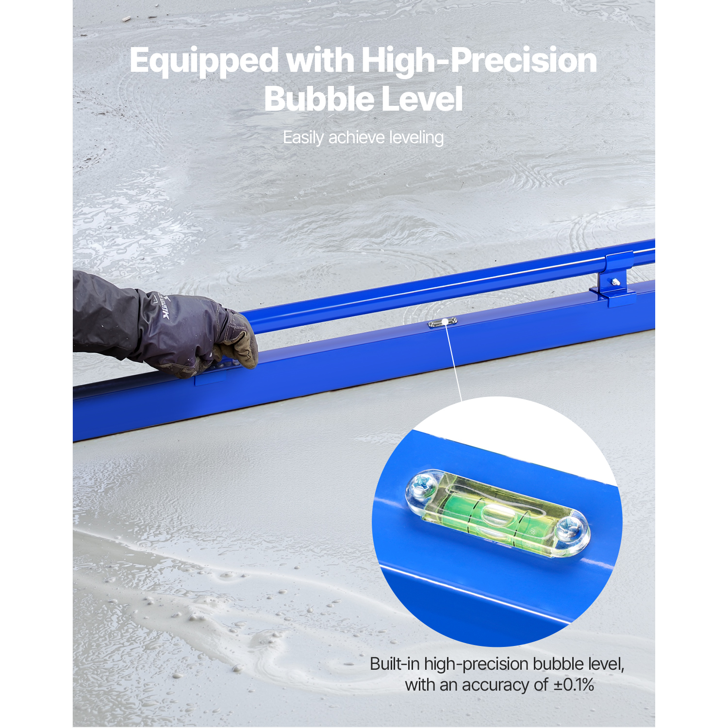 Mophorn 48-Inch Concrete Screed with Level Vial, Lightweight Aluminum ...