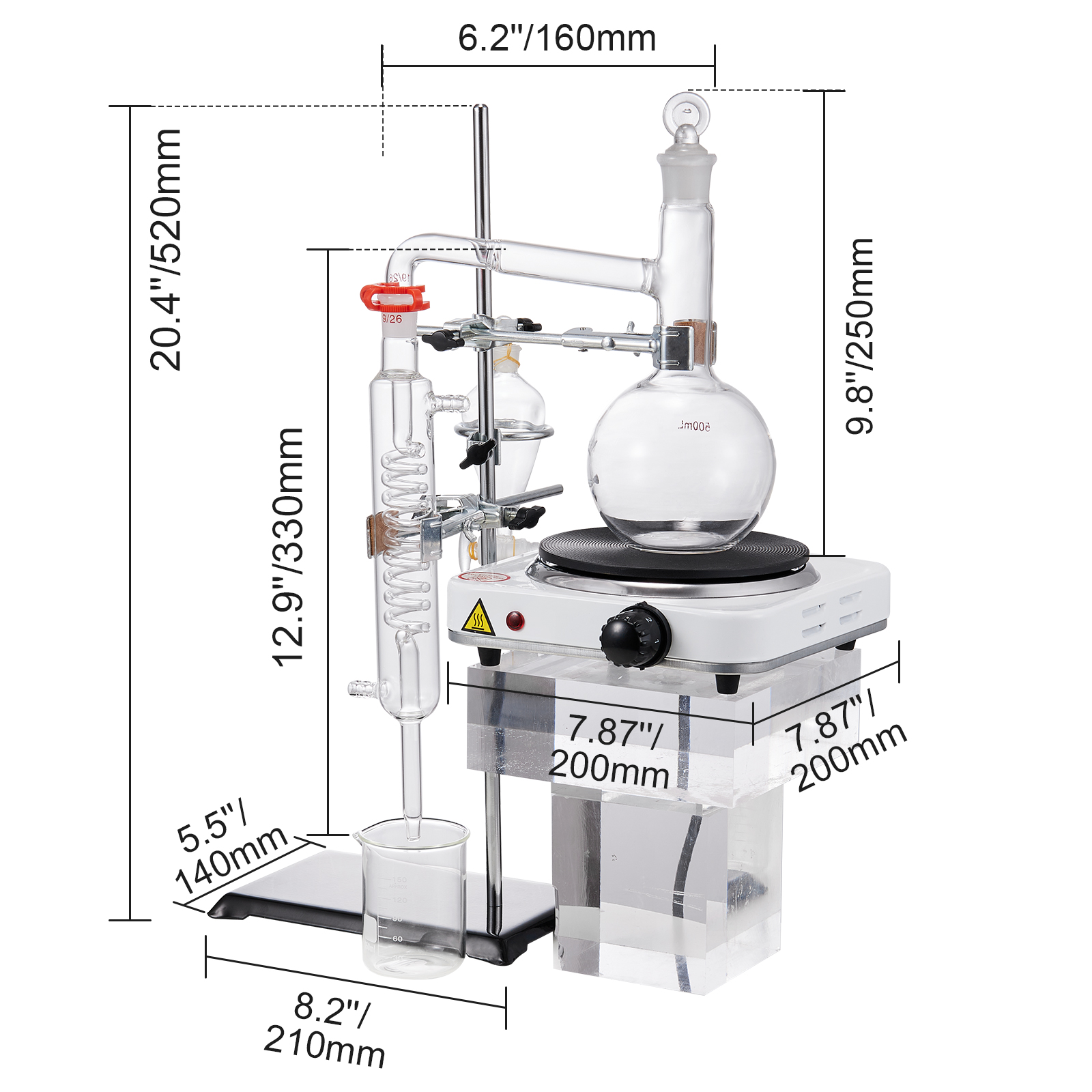 VEVOR Kit de destilación de aceite esencial de 33 piezas, aparato de ...
