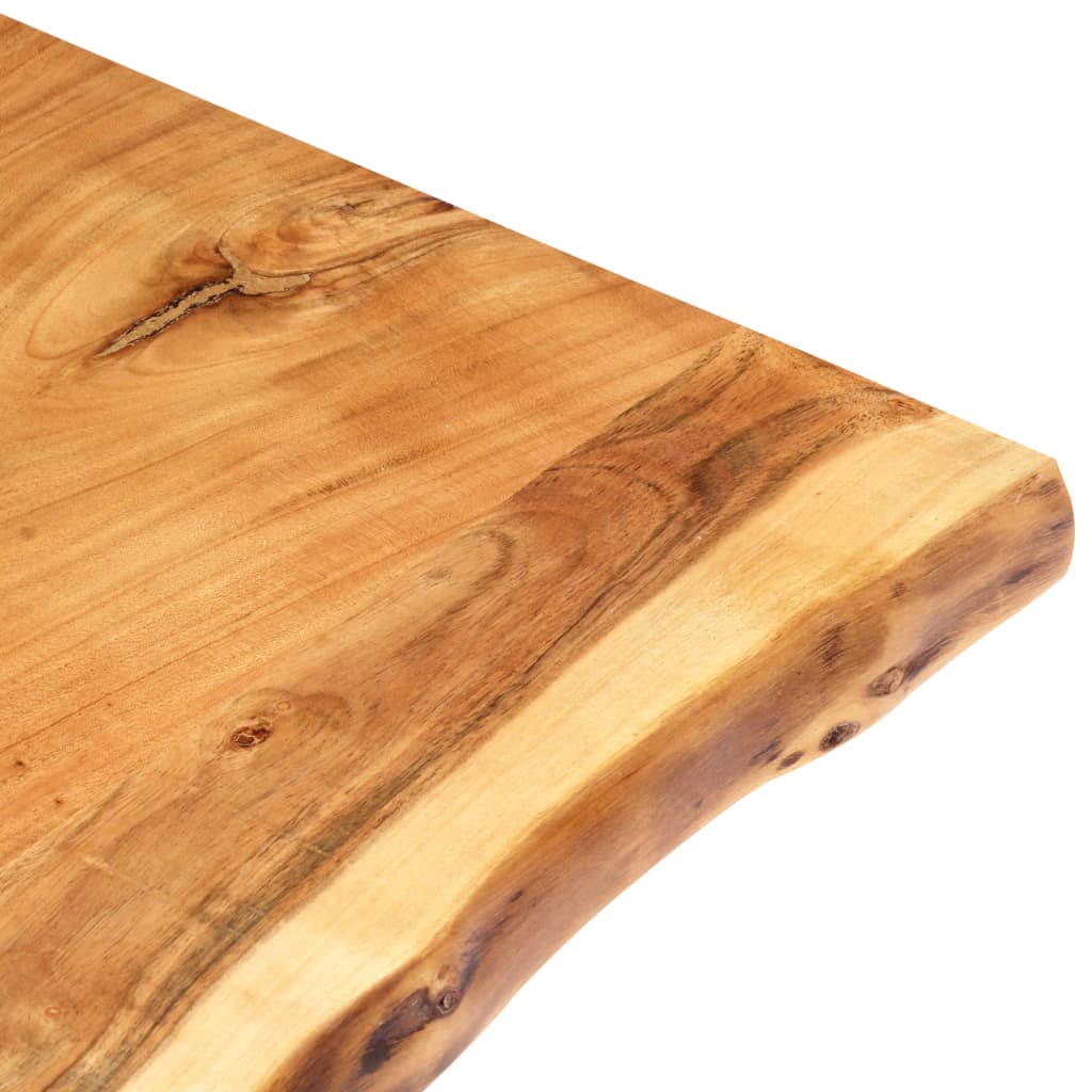 vidaXL Piano del Tavolo in Legno Massello di Acacia 80x60x2,5 cm - Marrone