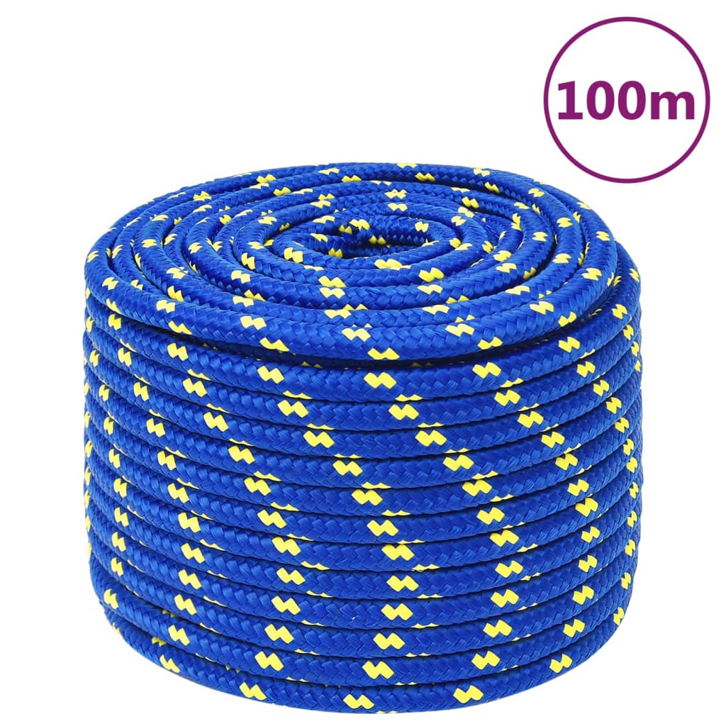 Corde de bateau Bleu,Cordage durable et solide 12 mm 100 m Polypropylène -BV56695