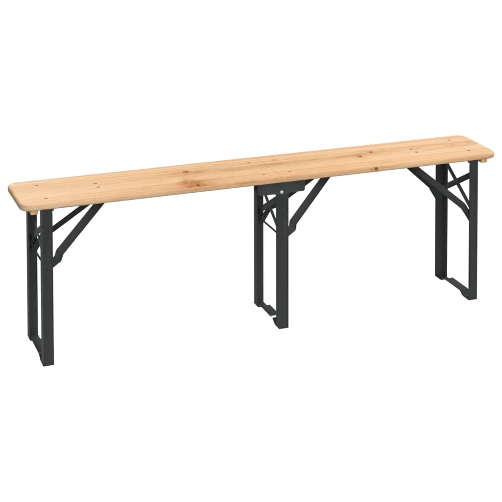 3-tlg. Biertisch-Set Klappbar Massivholz Tanne vidaXL