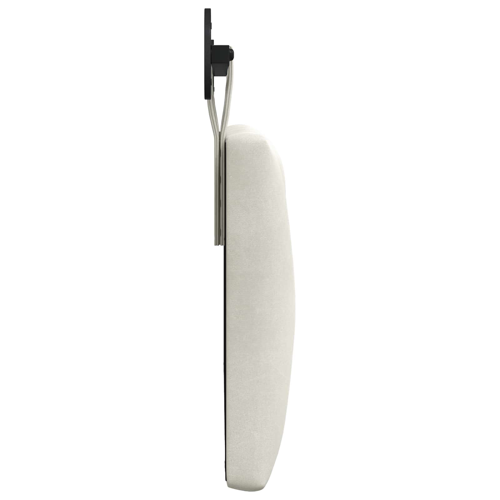 Hanging Headboard with LED Light Cream Velvet vidaXL