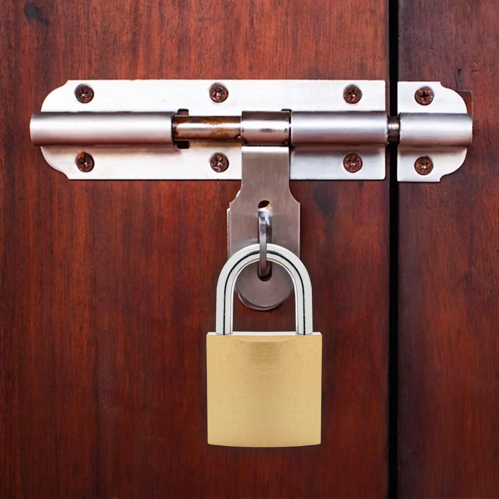 U Lock with Keys 2 pcs Brass Iron vidaXL
