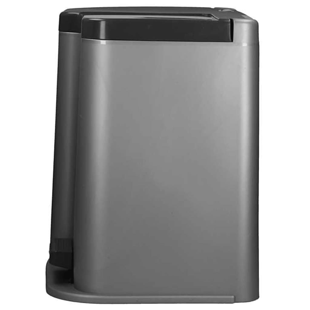 Duo Pedal Bin Deco 15L with 6L Inner Buckets Light Grey Curver