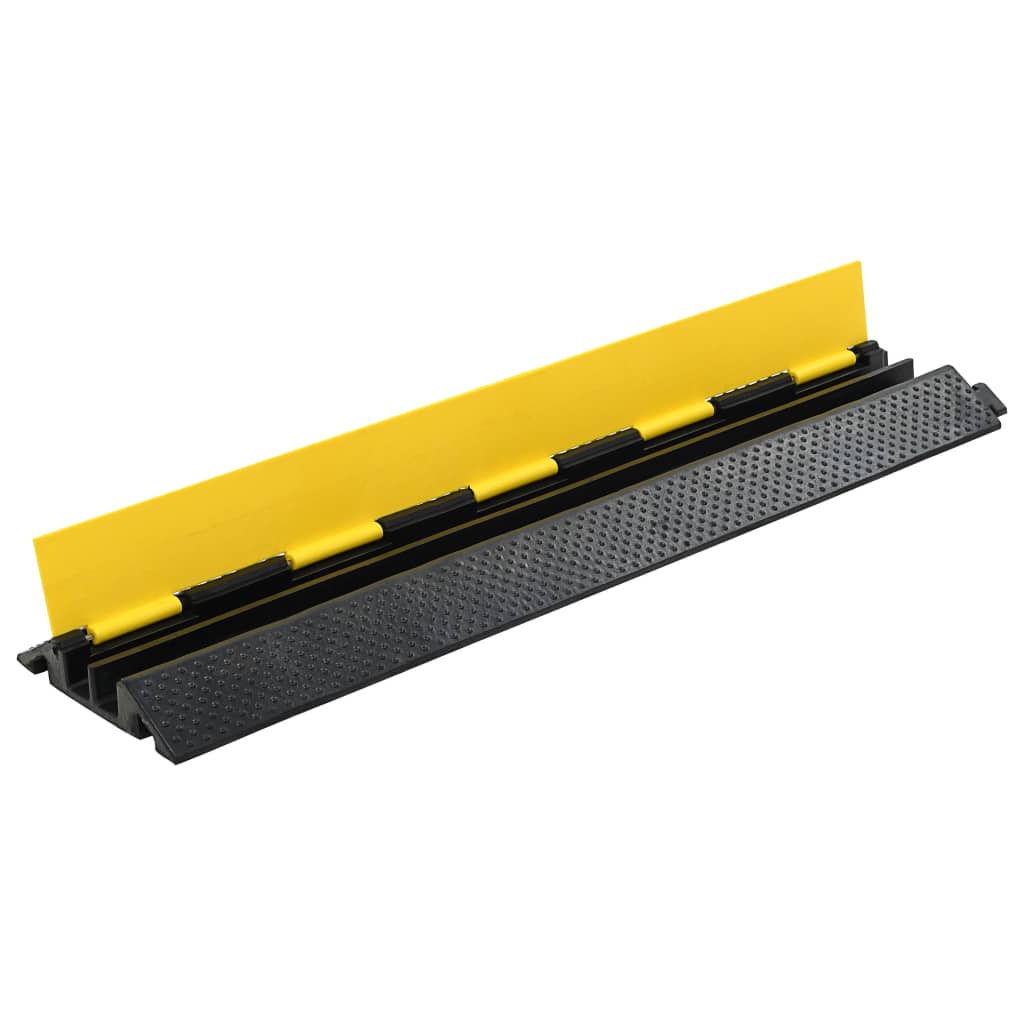 vidaXL Dosso Passacavi 4 pz con 2 Canali in Gomma 101,5 cm - Giallo
