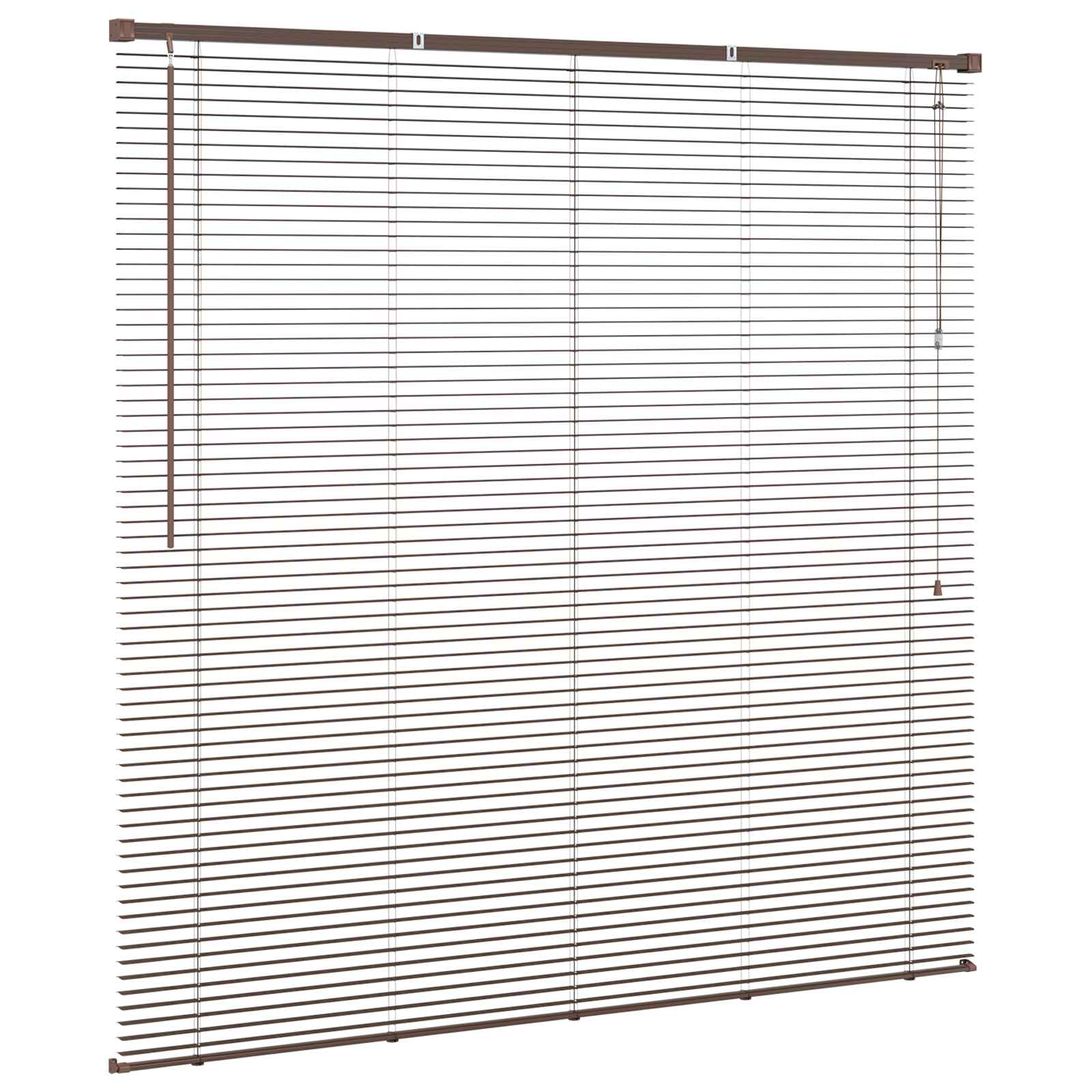 Venetian Blind Dark Brown with Pattern 150 x 130 cm 25 mm PVC vidaXL