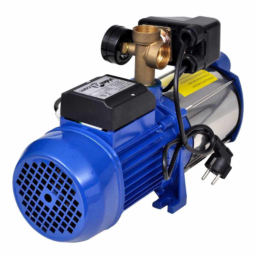 Pompa a getto con manometro 1300 W 5100 L/h blu