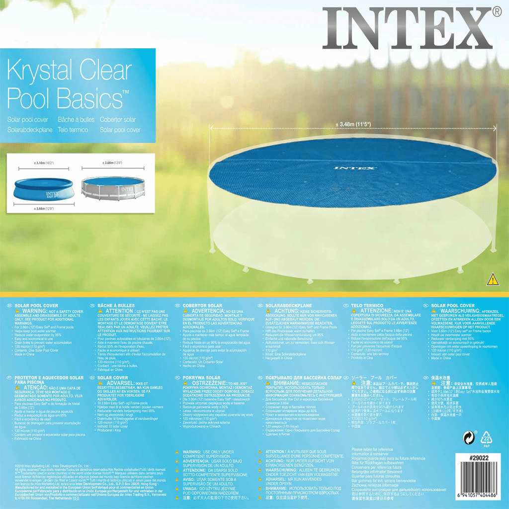 Solar Poolabdeckung Rund 366 cm 29022 INTEX Solar Poolabdeckung Rund 366 cm 29022 INTEX