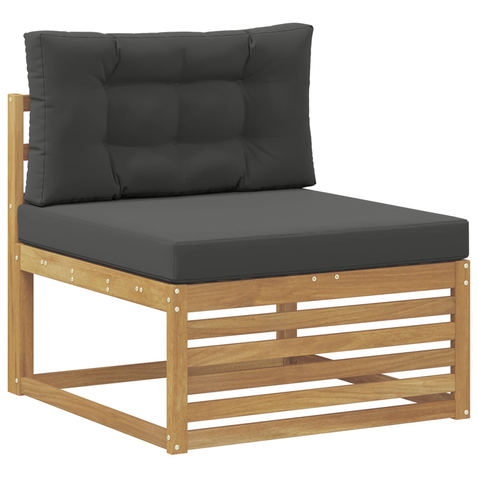 Outdoor Sofa Set 7 pcs White and Anthracite Solid Acacia Wood vidaXL