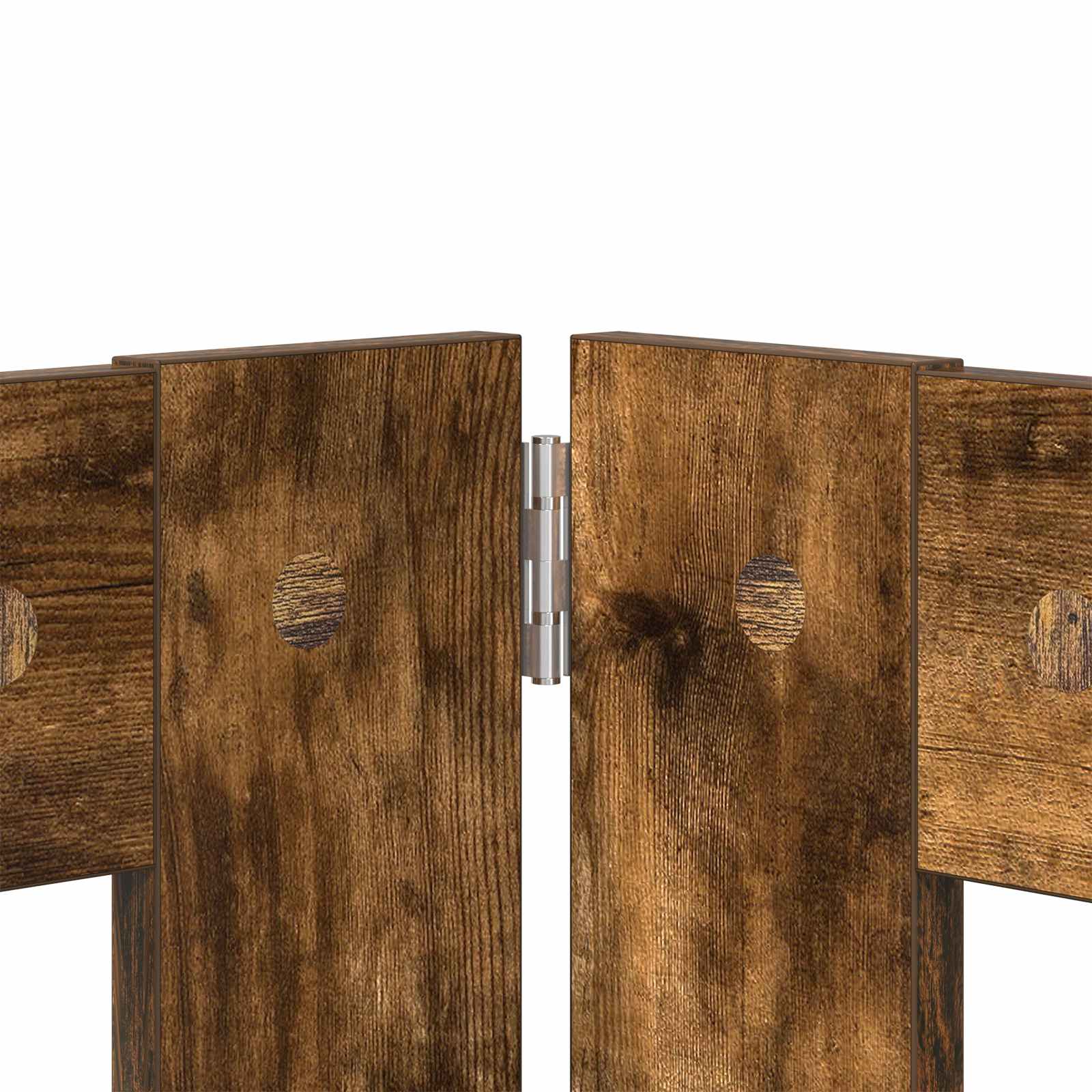 Dog Gate with Stands 2 pcs Smoked Oak 100 x 80 cm vidaXL