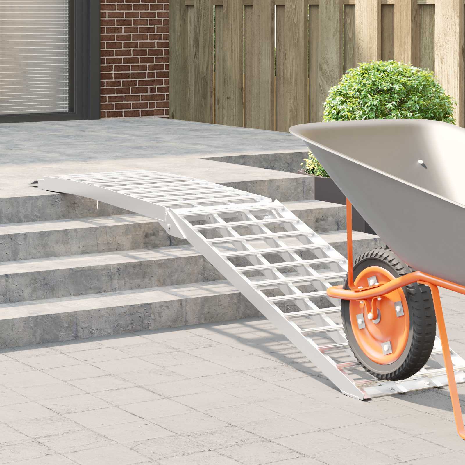 Motorradrampe 680 kg Silber 230 x 44 x 5 cm Aluminium vidaXL