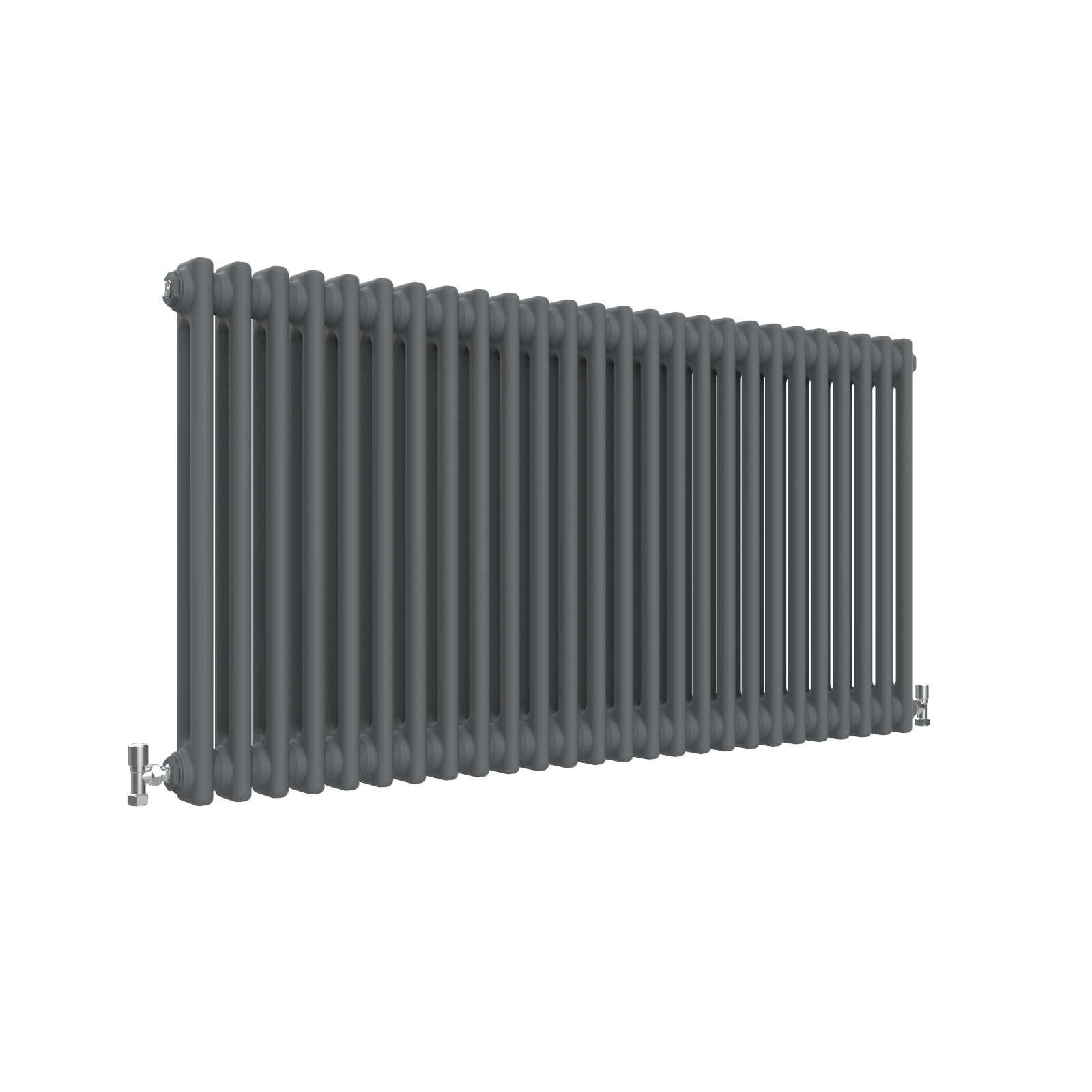 Traditional Cast Iron Style Radiator Horizontal 2 Column Anthracite ...