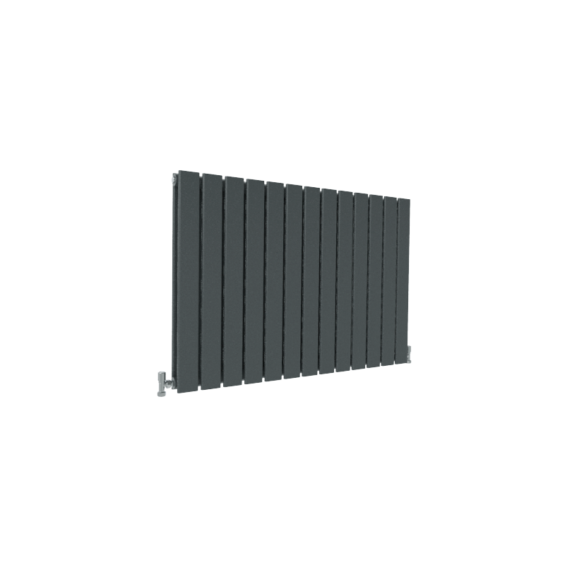 600x884mm Anthracite Double Flat Panel Radiator Horizontal Modern ...