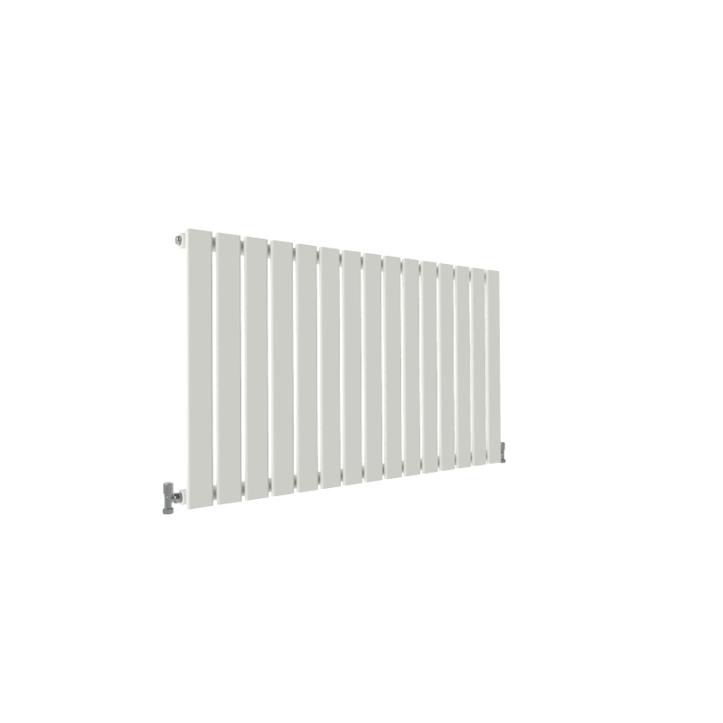 600x1020mm White Single Flat Panel Radiator Horizontal Modern Central ...