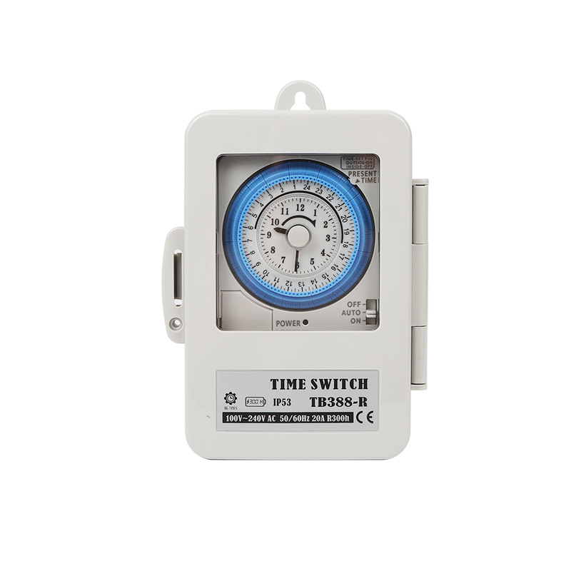 24 Hour Mechanical Timer with Transparent Cover, Minimum 15 Minute Time ...