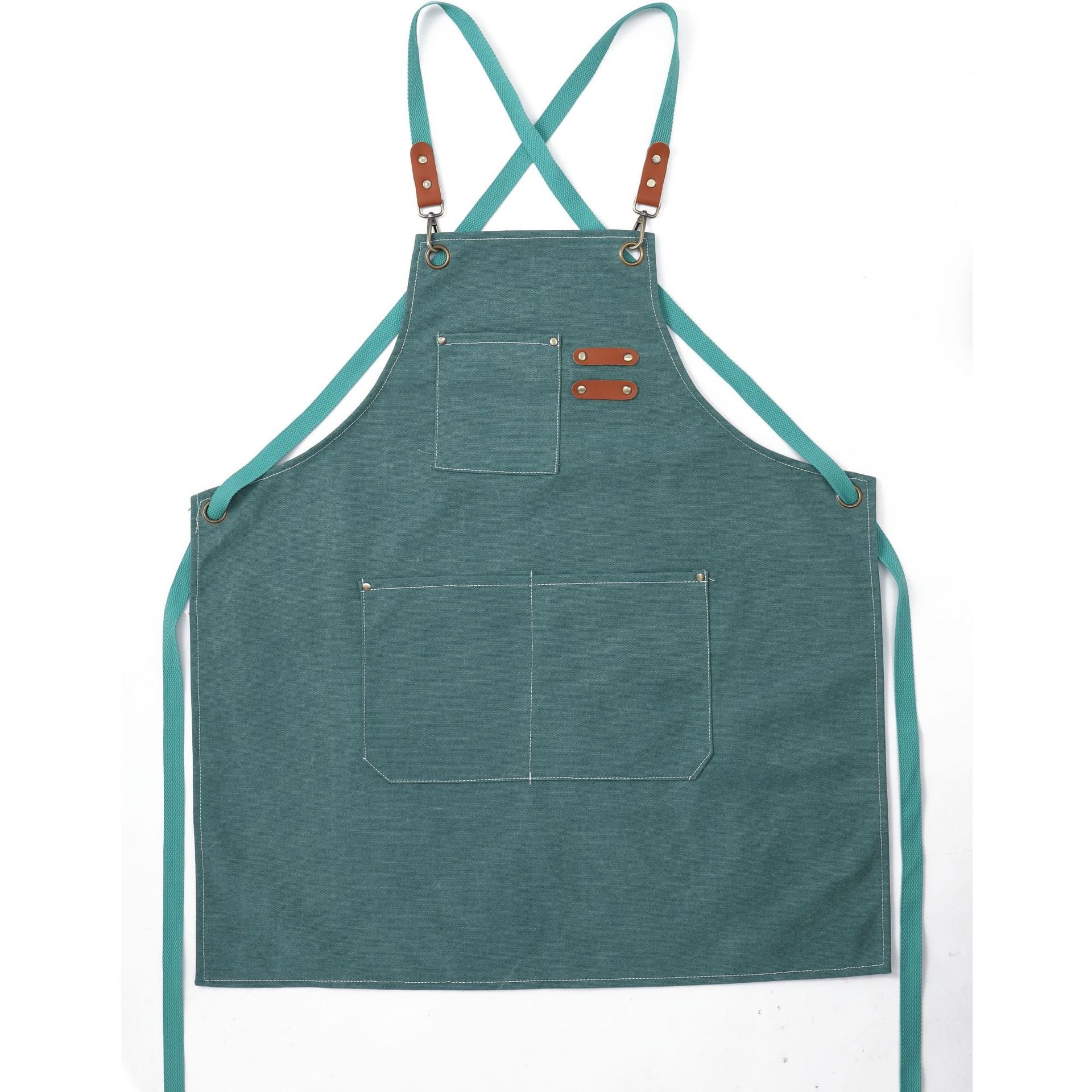Chef Apron, Cotton Canvas Gardening Apron with Large Pockets for Men and Women, Kitchen Bib ...