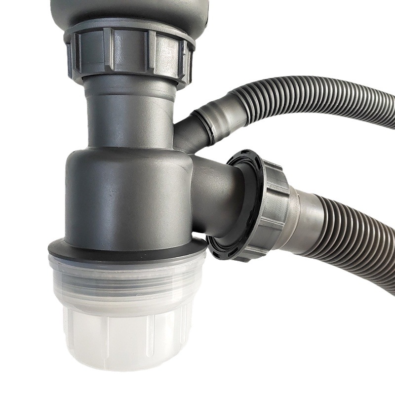 Single Sink Kitchen Drain Kit Space Saving Drain Downspout Anti ...