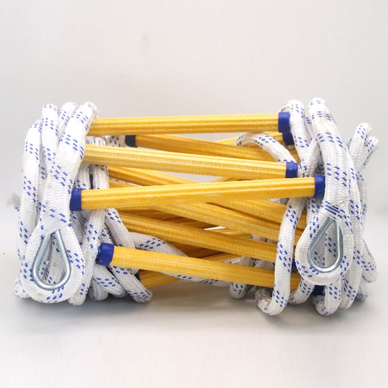 Escape Rope Ladder, 10M Safety Fire Escape Ladder with 2 Hooks, for 3-4 ...