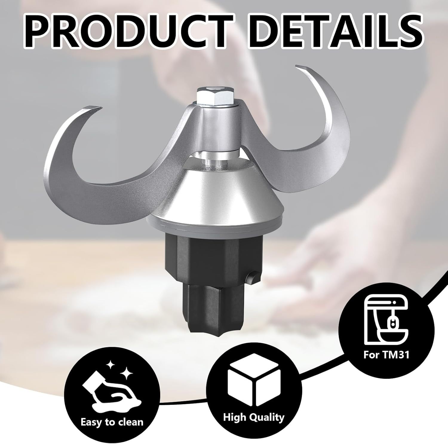 Dough Knife for Thermomix Bimby TM5 TM6, Dough Mixer Blades for ...