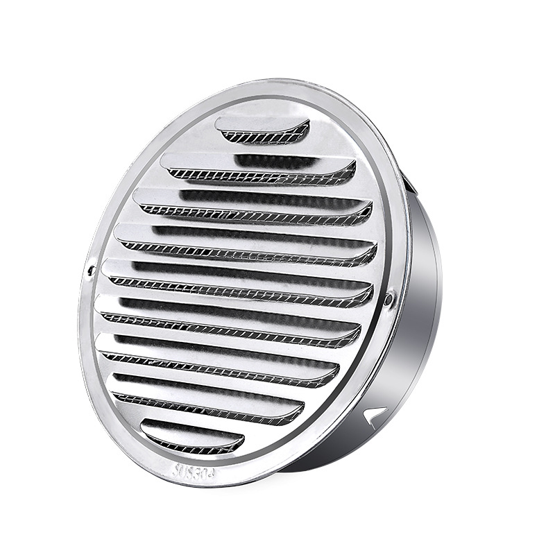 Stainless Steel Round Exhaust Pipe Ventilation Grille 120mm, Air Outlet ...