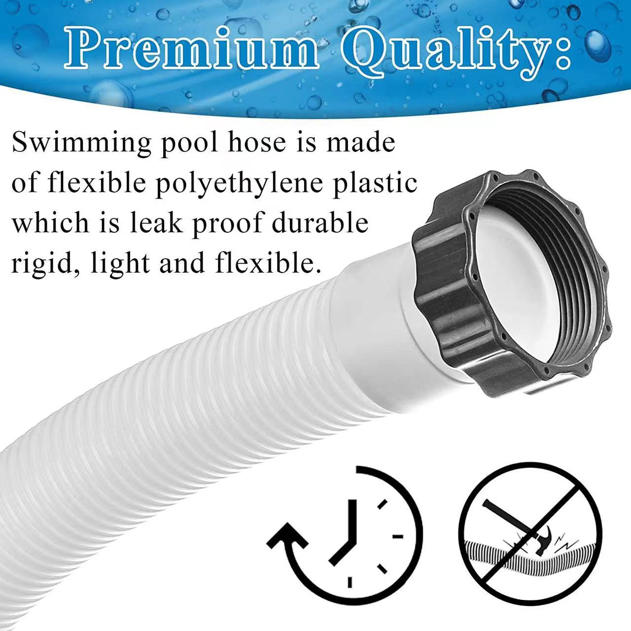 Pack 38mm Pool Hose for Above Ground Pools 150cm with 2 Type B Hose ...