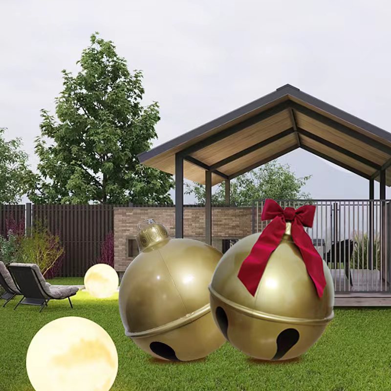 Giant Inflatable Christmas Bell, PVC Decorated Inflatable Bell Ball ...