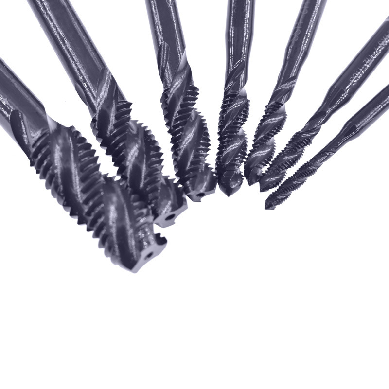 7 pièces Tarauds à filetage hélicoïdal en nitrure, HSS 6542 taraud à ...