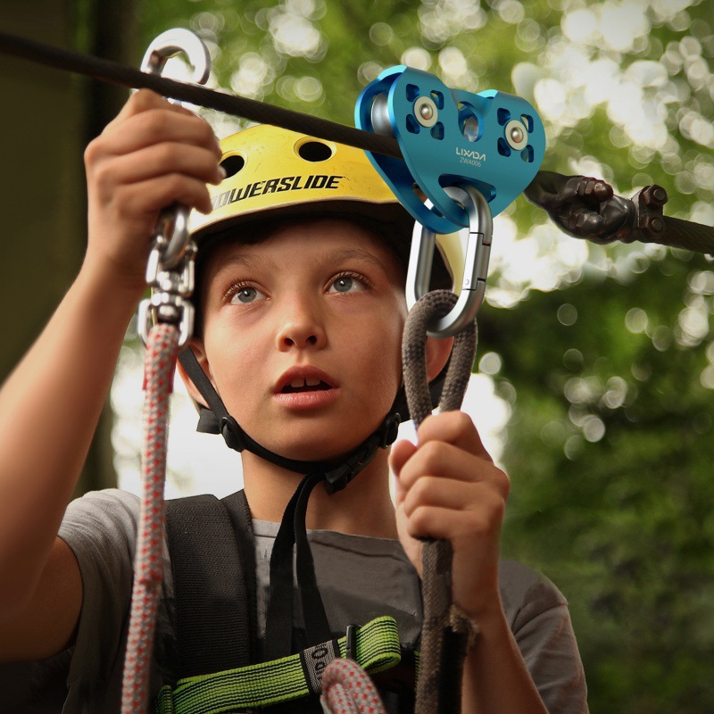 Jammer, pulley, descender--Tandem Speed Double Trolley Rescue Climbing ...