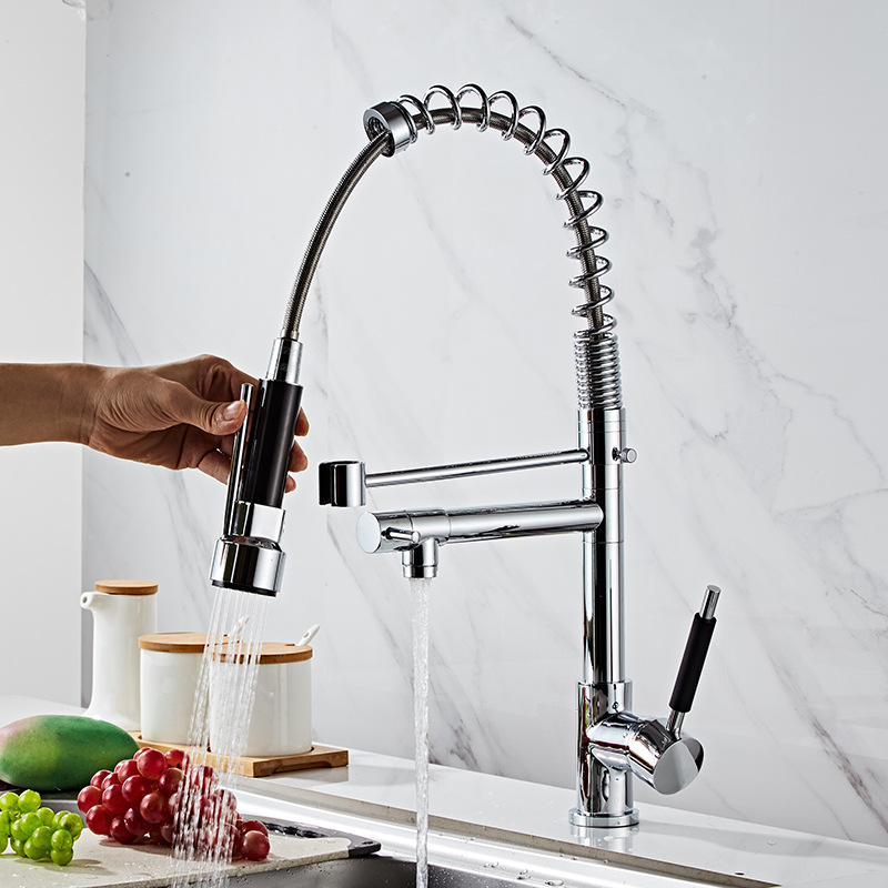 Kitchen Faucet with 2 Jets Single Lever Mixer Tap Double Function ...