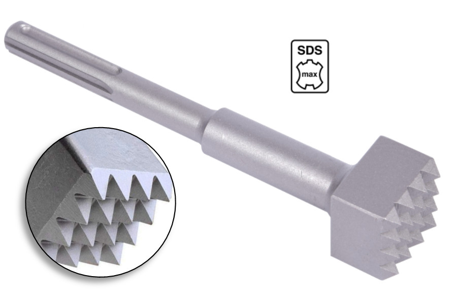 Boucharde 16 Dents - 45 x 45 x 240 mm - Boucharde Béton SDS-Max ...